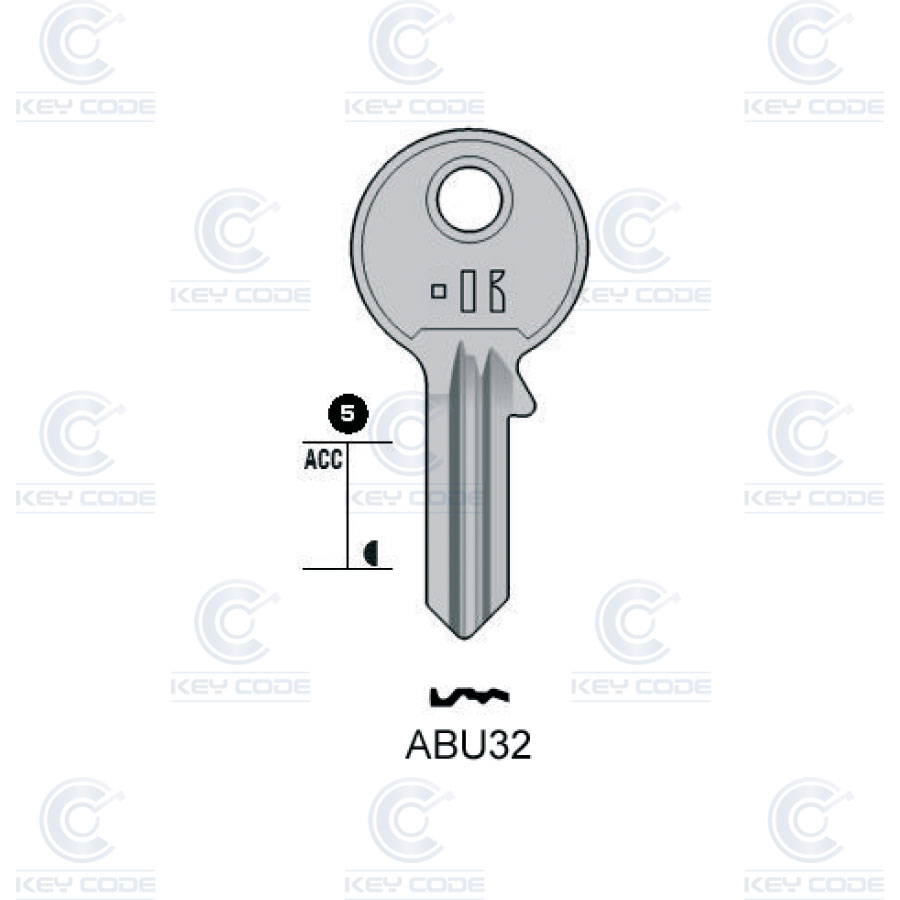 [KL-ABU32] LLAVE KEYLINE ABUS ABU32 (AB52, ABU-20) | Key-code